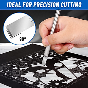 DIYSELF 100 Pack Exacto Knife Blade Refills - #18 Hobby & Craft Knife Blades, High Carbon Steel for Scrapbooking & Stencil