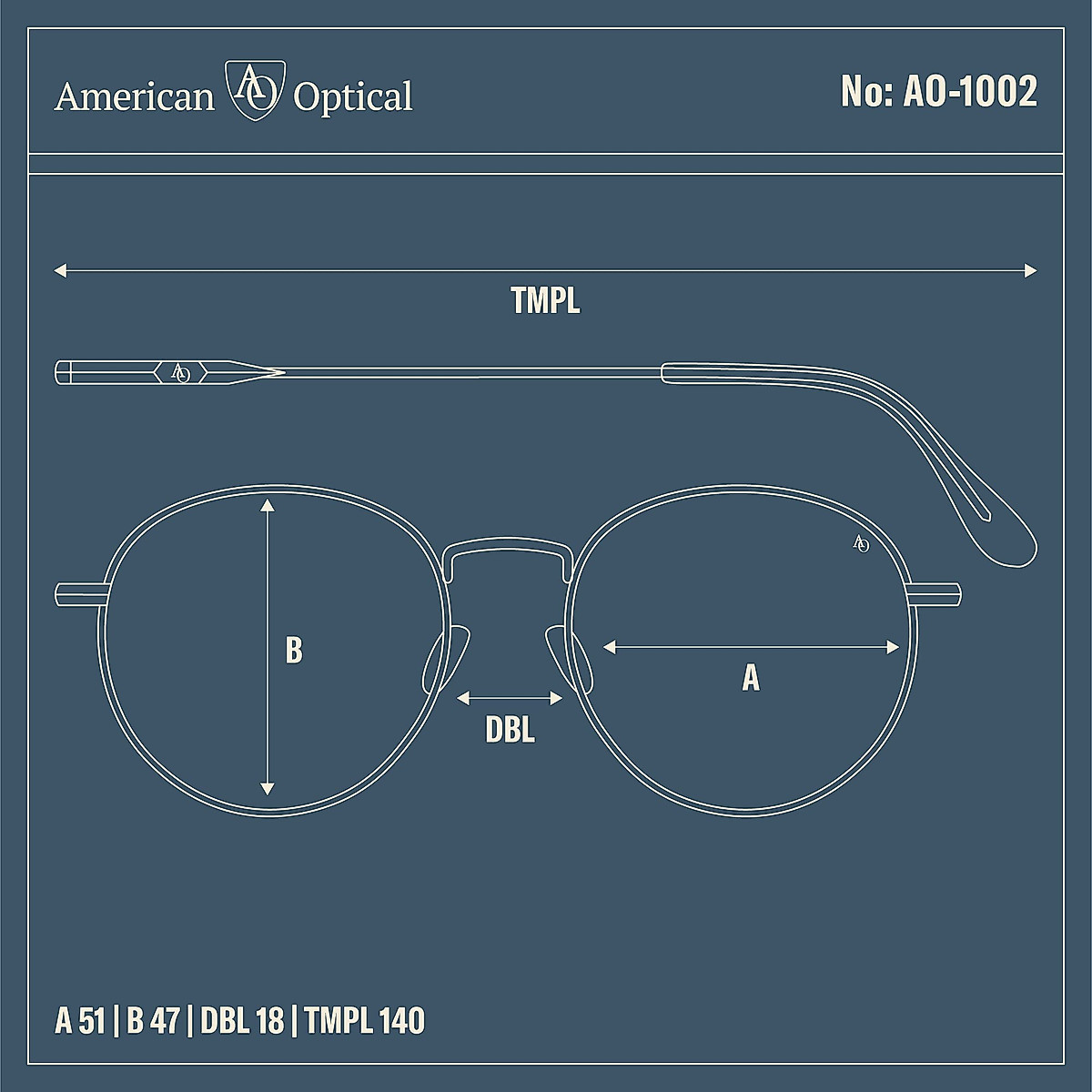 AO-1002 Sunglasses - Gunmetal - True Color Gray AOLite Nylon Lenses - 51-19-145