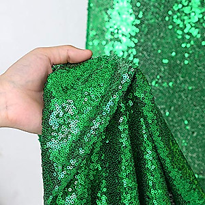 Green Sequin Backdrop Curtains 2 Panels 2ftx8ft Glitter Backdrop Christmas Decoration Sparkly Party Cake Table Backdrop Drapes