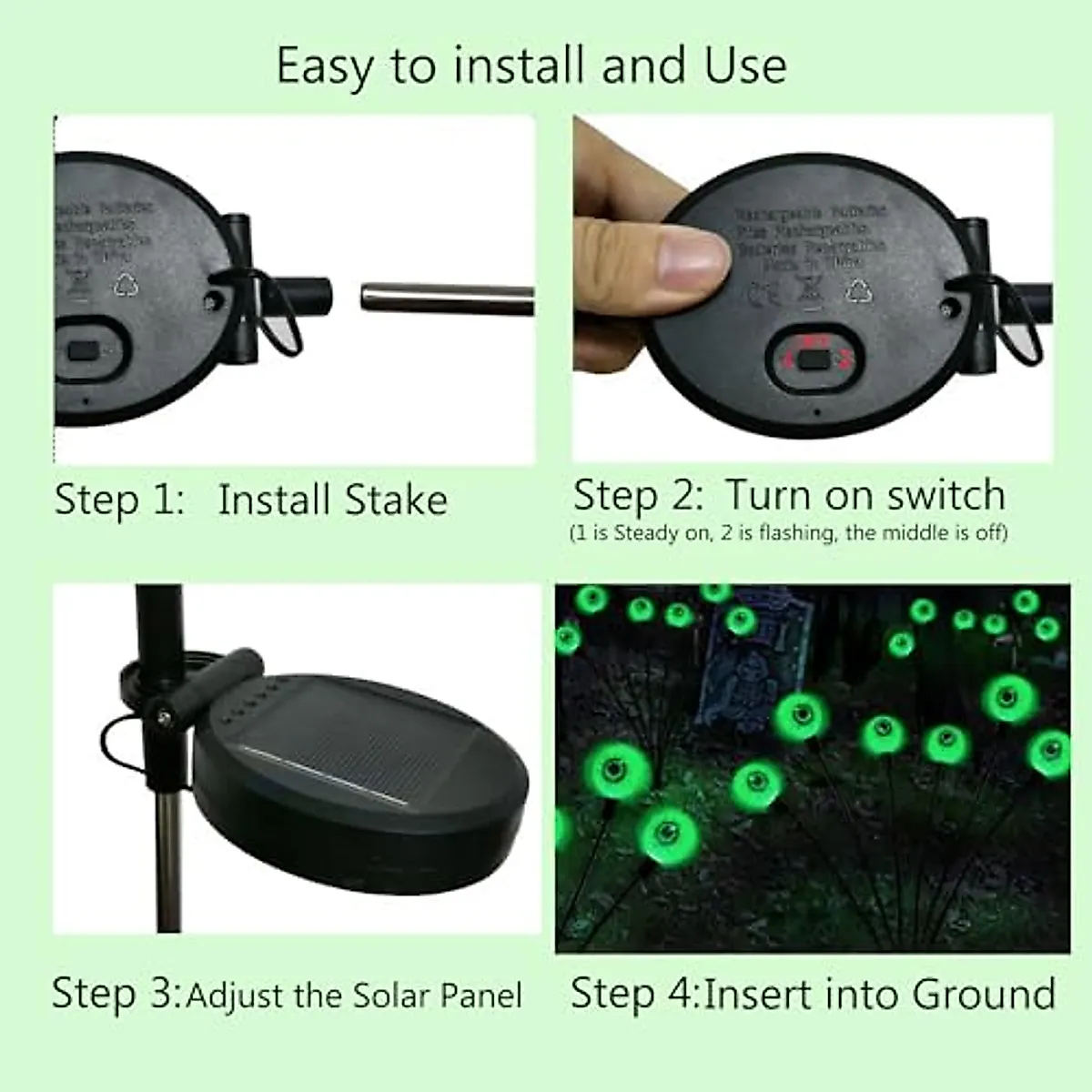 etoper Halloween Decoration Outdoor Solar Eyeball Lights,2 Packs 20 LED Green Eyeball Swaying Solar Landscape Pathway Stake Light,Path Lights for Garden Yard