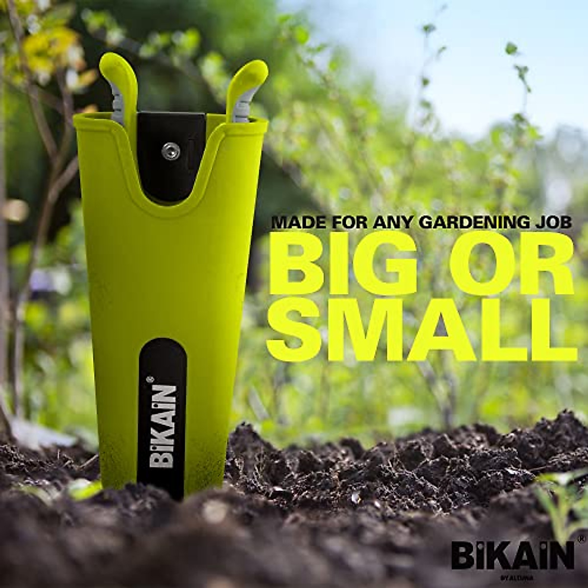 Bikain Bypass Pruning Shears with Silicon Sheath - Multi-Purpose Gardening Scissors Ideal for Floral Shears, Plant Trimming, and General Maintenance