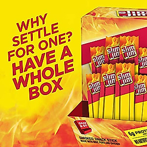 Slim Jim Snack-Sized Smoked Meat Sticks, Original Flavor, Keto Friendly, 0.28 Ounce, 120 Count (Pack of 1)