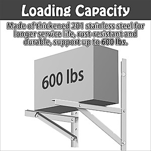 Mini Split Air Conditioner Wall Mounting Bracket, Heavy Duty Foldable Support Bracket for AC / Heat Pump Unit 9000-36000 BTU (1 Pair)