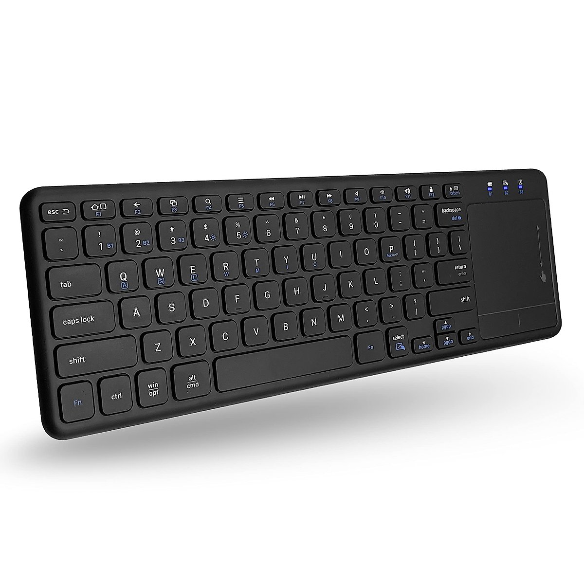 Macally Bluetooth Keyboard with Touchpad for Easy Media Control - Perfect TV Wireless Keyboard with Trackpad for Samsung LG HTPC Mac - Small - Smart TV Keyboard