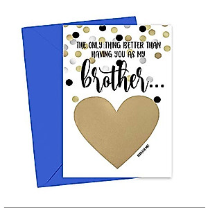 Will You Be My Best Man Scratch Off Card for Brother, Bridal Party Proposal Card from Bride and Groom, Best Friend (Brother Best Man)