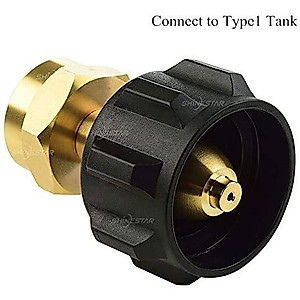 SHINESTAR 3-Pack Propane Y Splitter Tee Adapter and Propane Hose Adapter 1 LB to 20LB and Propane Refill Adapter