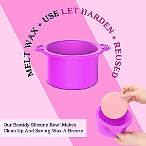 Bestidy Waxing Kit for Women and Men Home Wax Warmer with 5 Pack Hard Wax Beads Hot Wax Hair Removal for Brazilian Body Underarm Bikini Chest Legs Face Eyebrow