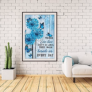 JLHATLSQ Diamond Painting Kits for Adults, Dandelion Butterfly 5D DIY Round Full Drill Diamond Art Craft Canvas Picture Friends Gift as Home Wall Decor, 12x16 inch