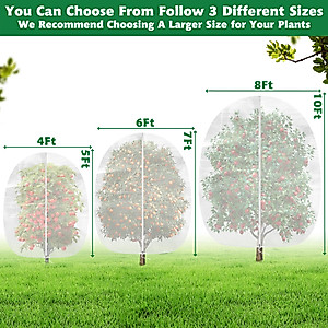 Evoio 6 x 7 FT Blueberry Bush Tomato Fruit Tree Garden Plant Protector Netting Covers with Zipper & Drawstring, Plant Protection Mesh Net Bags for Fruit Tree Flowers (1 Pcs)