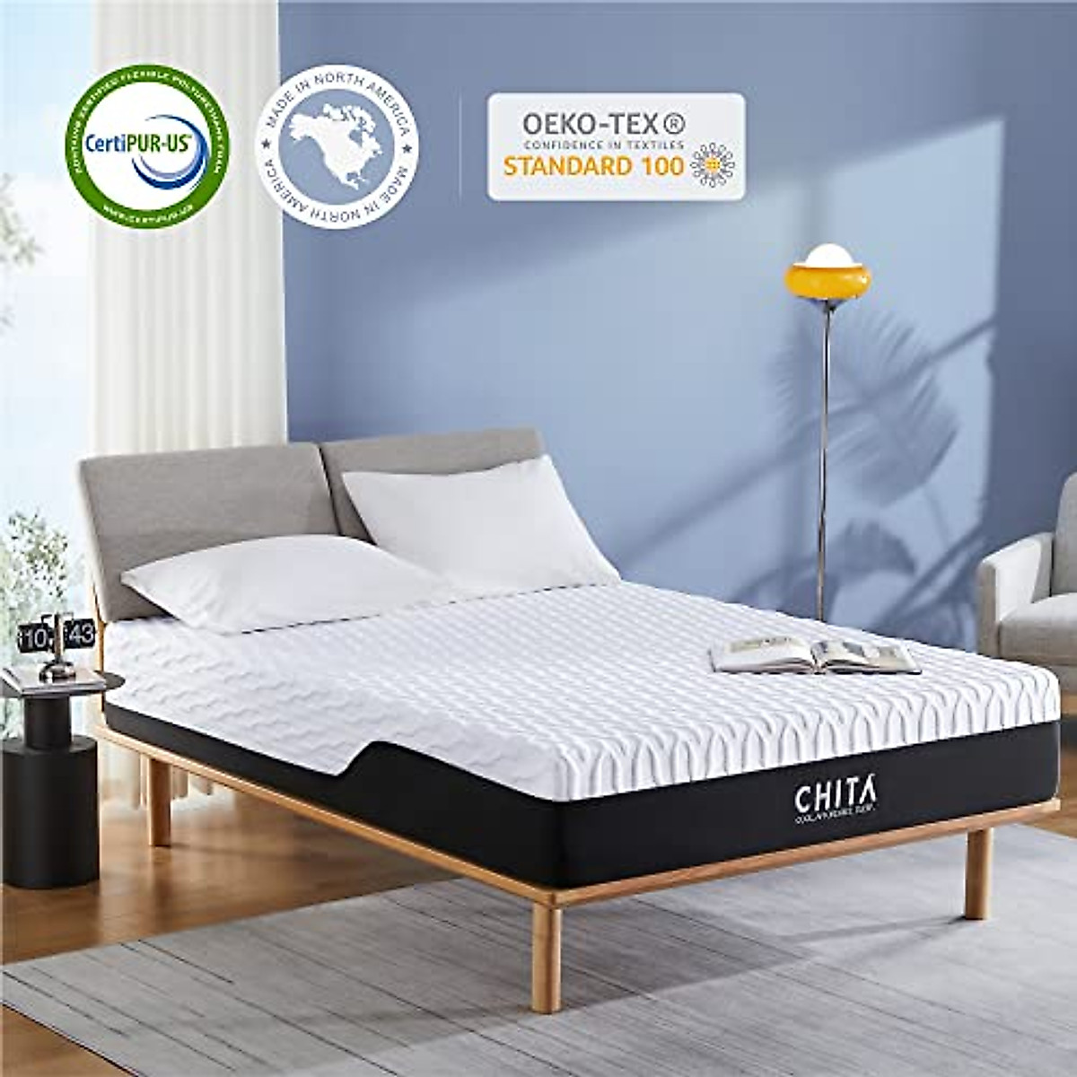 CHITA Twin Size Hybrid Mattress,11 Inch Cool Gel Fiberglass Free Hybrid Mattress, Medium Firm Mattress in a Box,CertiPUR-US Certified,10 Years Warranty