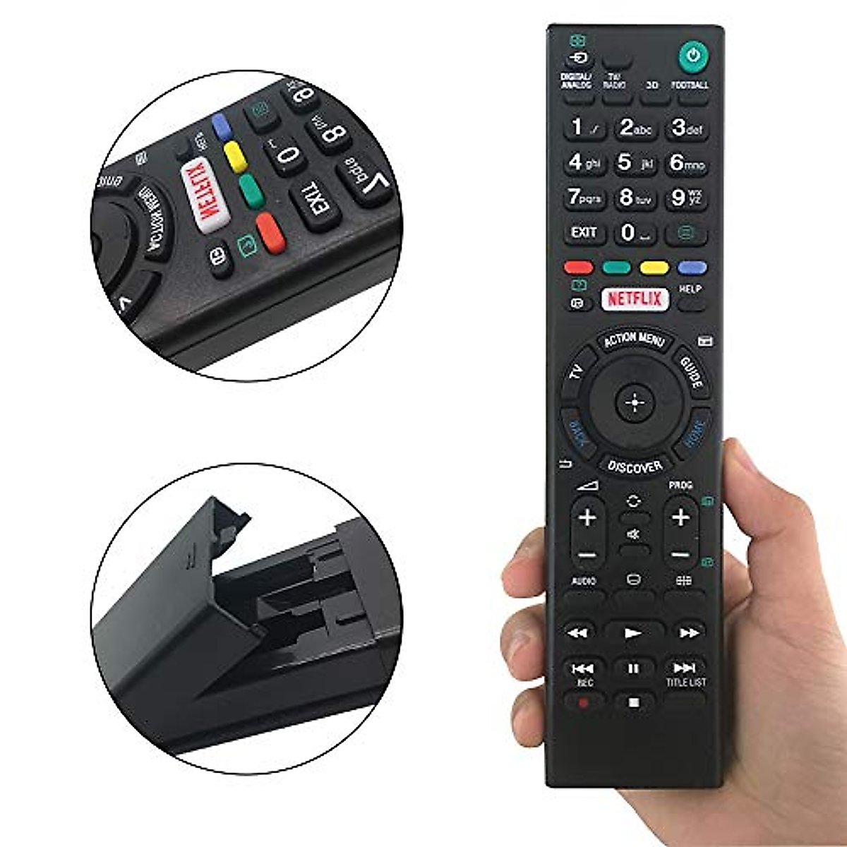 New Remote Control for Sony TV Remote for All Sony LCD LED HDTV Smart Bravia TV Remote Control with Netflix Button - No Program Needed