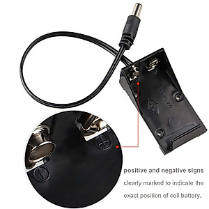 Gump's grocery 2PCS 9V Battery Holder Box Case Wire Plug 5.5 * 2.1mm for Arduino UNO R3