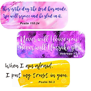 Bible Verse Stickers (Set of 42 Stickers with 21 Christian Scripture)