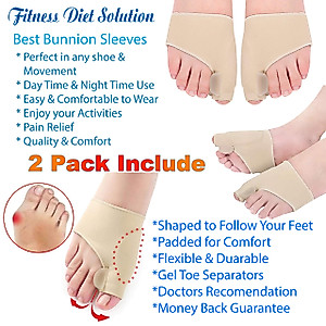Bunion Corrector and Hallux Valgus Pain Relief Kit | Orthopedic Big Toe Straightener | Adjustable Splint Protective Sleeves | Toe Separator Spacer, Splint Correction Aid for Women,Men - 11 Pack
