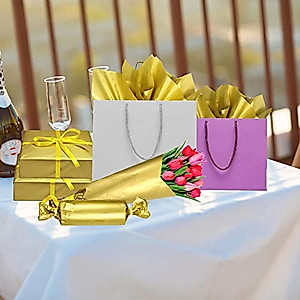 Gold Tissue Paper for Packaging - Undemouc 110 Sheets of Gold Wrapping Tissue Paper Bulk for DIY Artworks Flower Decoration (12 x 20 Inch)