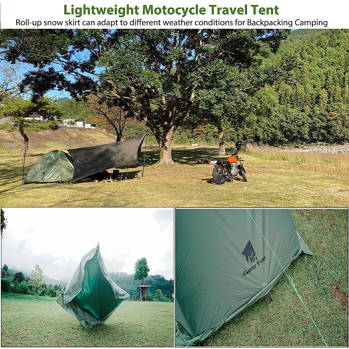GEERTOP 2 Person Backpacking Tent 4 Season Double Layer Lightweight Waterproof Cold Weather Tent for Camping,Hunting, Hiking, Climbing, Outdoor Travel - Easy Set Up
