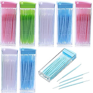 7Pcs Double Head 50pcs/Box Dental Floss Interdental Toothpick Brush Teeth Stick Dental Oral Care Toothpicks