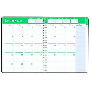 House of Doolittle Express Track Recycled Weekly Appointment Book/Monthly Planner, 11 x 8.5, Black Cover, 13-Month (Jan to Jan): 2023 to 2024