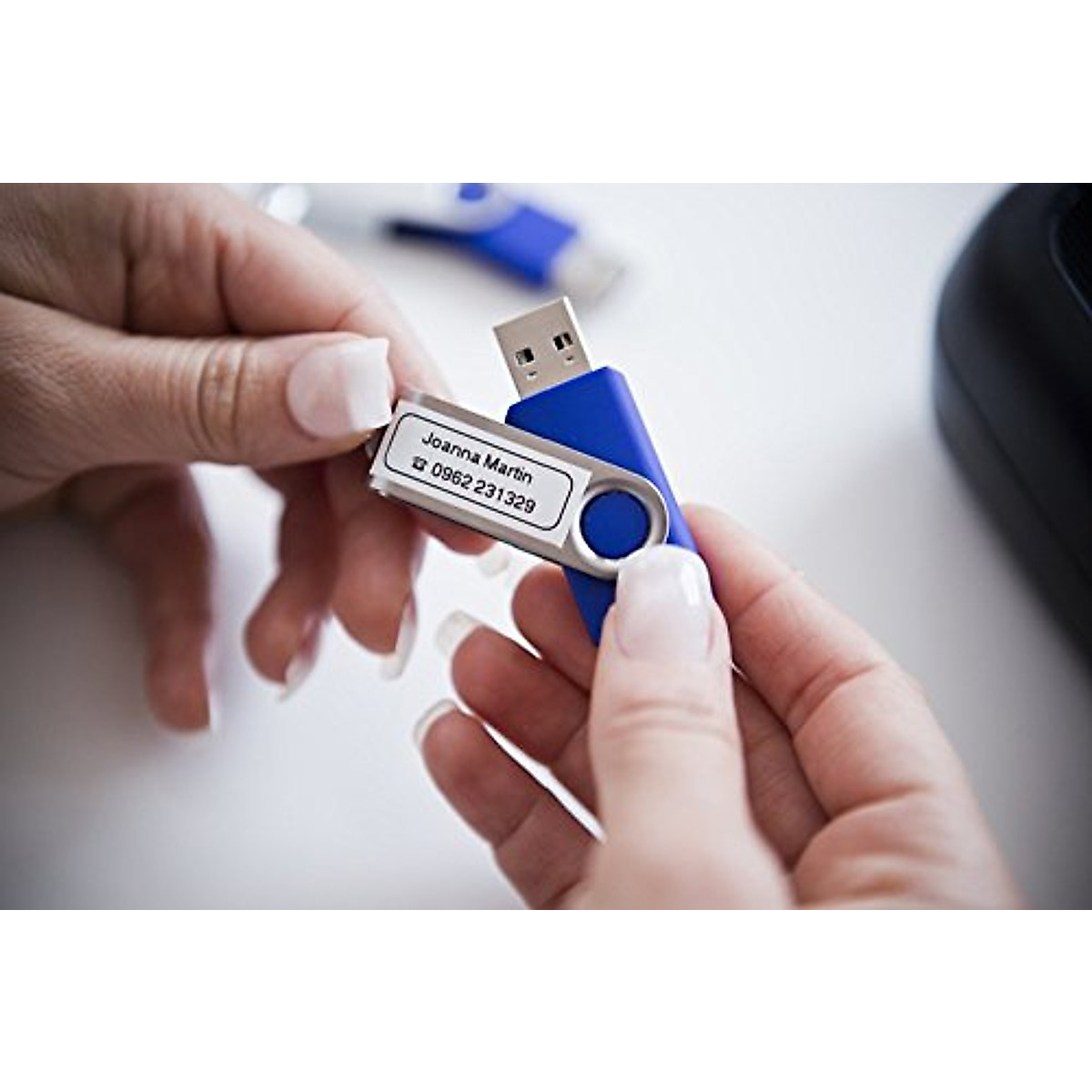 Aonomi Compatible Label Tape Replacement for DYMO Letratag Refills 91330 10697 Self-Adhesive Paper LT Tape for DYMO LetraTag 200B Plus LT-100T LT-100H QX50 Label Maker, 1/2 Inch x 13 Feet (5 Pack)