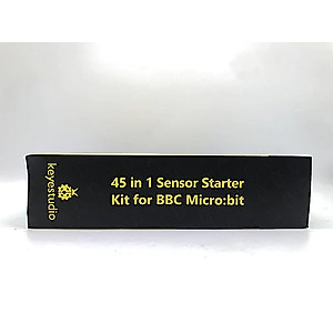 KEYESTUDIO 45 Sensors Starter Kit with Micro:bit V2.2 for Learning Microbit V2 Coding, Sensor Breakout Board, i2c LCD, OLED Display, Water Sensor, 5v Relay Accessories with Tutorials for Teens Adults