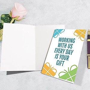 Funny Birthday Card for Coworker, Hilarious Birthday Card for Boss, Humorous Coworker Card, Working With Us Everyday Is Your Gift