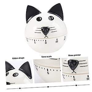 1pc Kitchen Timer Silent Timer Mechanical Timer Timers for Animal Timer Cat Kitchen Timer Loud Alarm Clock Practical Timer Adorable Cat Timer Cat Shaped Timer Hourglass Tool