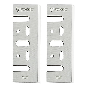 FOXBC 3-1/4 Inch Tungsten‑Carbide Planer Blades Replacement for Makita, DeWalt, Bosch, Ryobi and Most Hand-Held Planer - 2 Sets