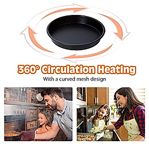 Air Fryer Cake Pan, 2pcs 6 Inch Baking Pans For Air Fryer, Air Fryer Pans Accessories For Most Brands Of Air Fryer & Oven & Instant Pot, Non-Stick Dishwasher Safe, Universal, Black