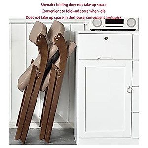 Solid Wood upholstered Folding Dining Chairs with Padded Seats, Comfortable Seating Office, Reception Area, Foldable Table and Chair, Easy to Store(Walnut Color)