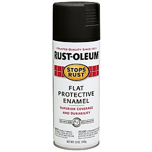 12 Oz Flat Black Gloss Protective Enamel [Set of 6]