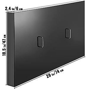 VEVOR Griddle Lid Cover, Work with 28" Blackstone Griddle, Powder Coated Black Carbon Steel Flat Top Griddle Cover, Griddle Cover with Heatproof Handle for Outdoor Griddle