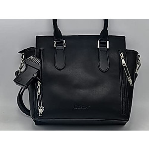 Goson Concealed Carry Tote Bag - Large and Fashionable CCW Purses for Women with Multiple Pockets, Crossbody Straps, YKK Locking Zippers in Faux Leather