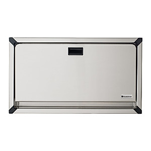Foundations 100SSC-SM Horizontal Surface-Mounted Baby Changing Station for Commercial Restrooms, Durable Stainless Steel Design, Easy to Clean & Install, Meets All Safety Standards, Made in The USA