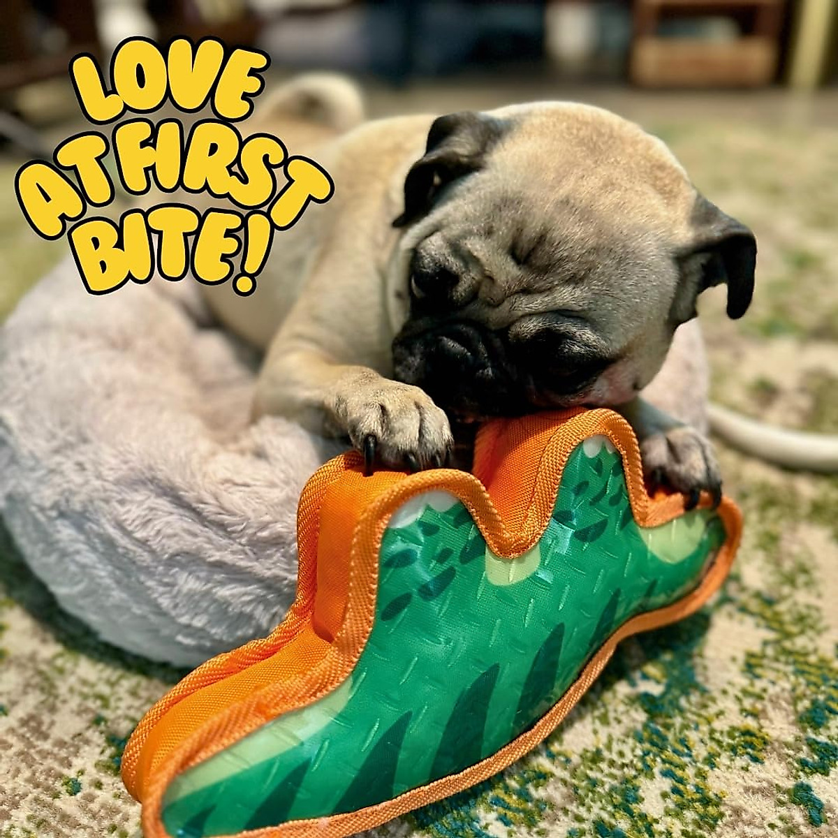 Tater's Dino Pals -Dog Chew Toys for Aggressive Chewers, Indestructible Dog Toys for Aggressive Chewers, Tough Dog Toys for Large Dogs, Squeaky Dog Toys, Strong Dog Toys, Super Chewer - Large - Green