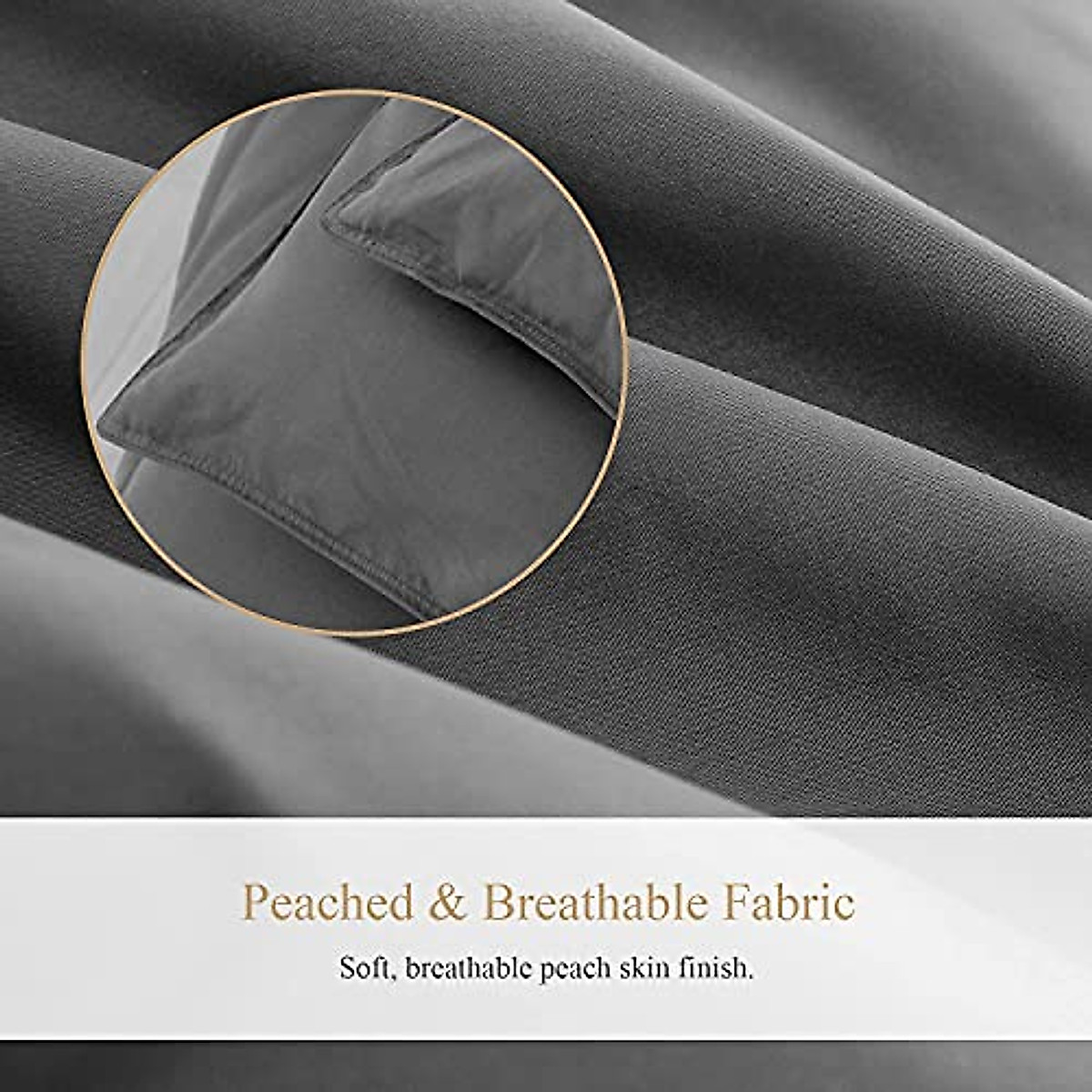 Amazon Brand - Pinzon All-Season Down Alternative Comforter with Duvet Tabs，Grey