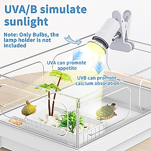 Moonorange 4PCS 50W Heat Lamp Bulb Light, E27 Bulbs for Lizard, Tortoises, Snakes, Spiders, Reptiles Amphibians
