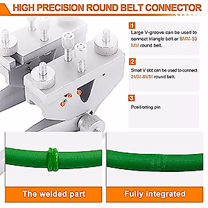 JIAWANSHUN PU Round Belt Welding Machine Polyurethane Belt Welder Round Belt Welder 110V with 150-400 ℃ Adjustable Temperature Electric Soldering Iron (One Set)