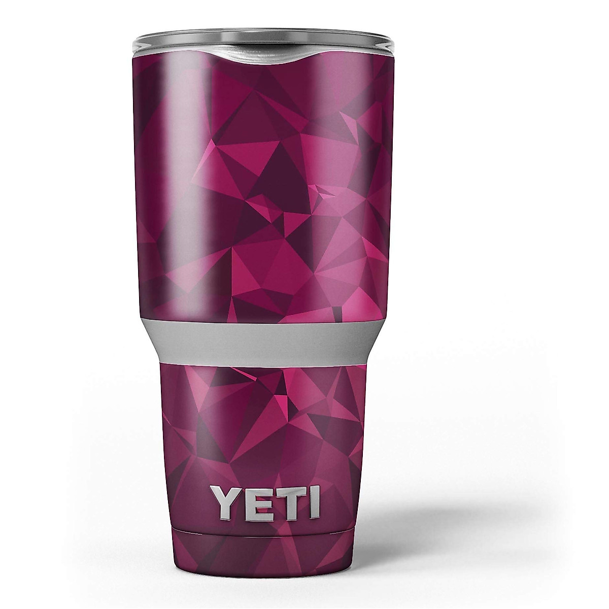 Design Skinz Pink and Red Geometric Triangles - Skin Decal Vinyl Wrap Kit compatible with the Yeti Rambler Cooler Tumbler Cups