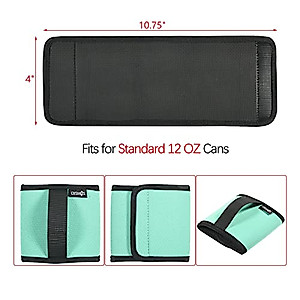 Cosmos Pack of 3 Soft Neoprene Can Cooler Sleeve Insulator Can Cover Insulated Can Sleeves with Handle for Standard 12 Fluid Ounce Drink & Beer Cans