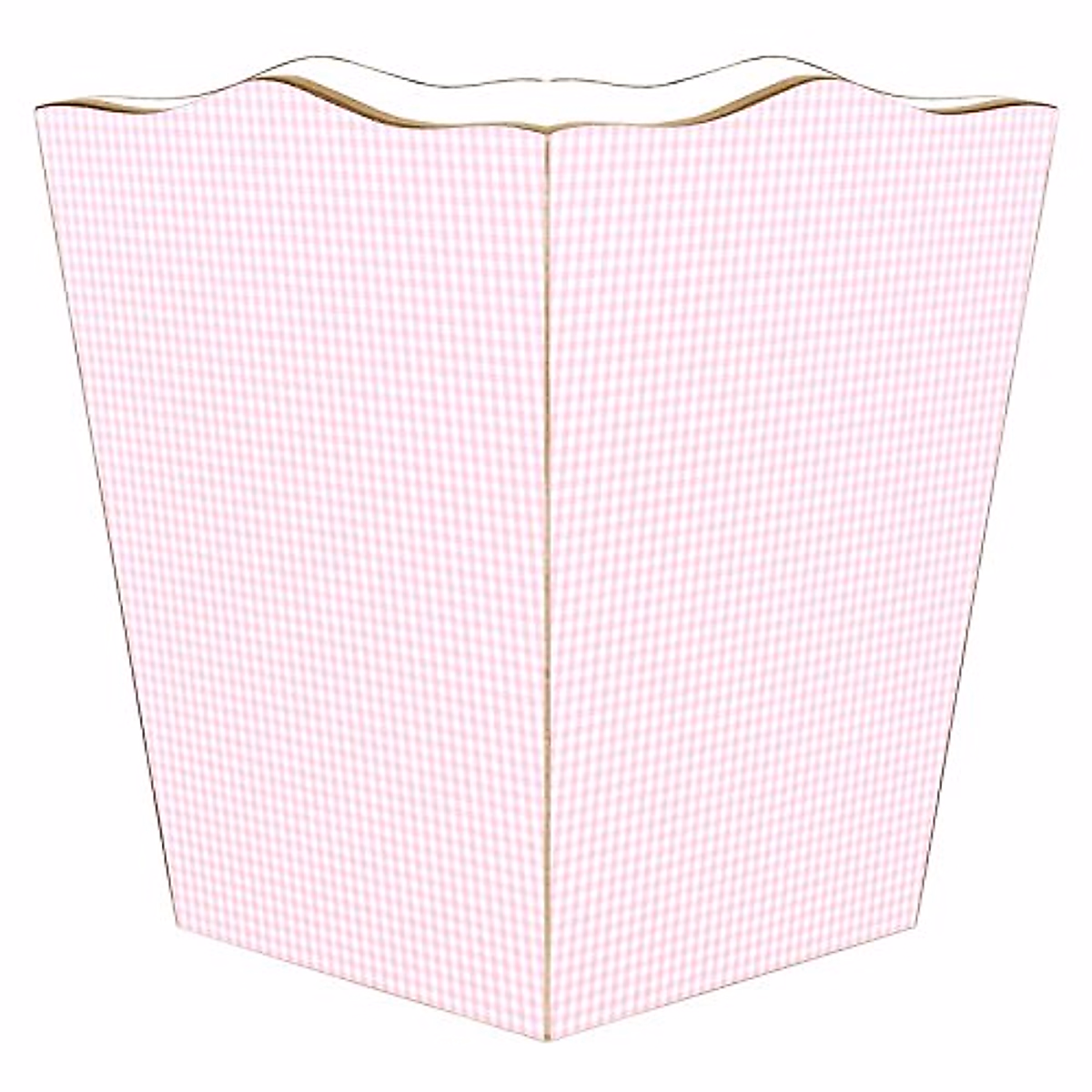 Marye-Kelley WB664-Pink Gingham Wastepaper Baskets