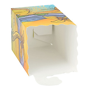 BLUE PANDA 60 Pack Dinosaur Popcorn Boxes for Candy, Snacks, Kid's Birthday Party Supplies (4 Dino-Themed Designs)