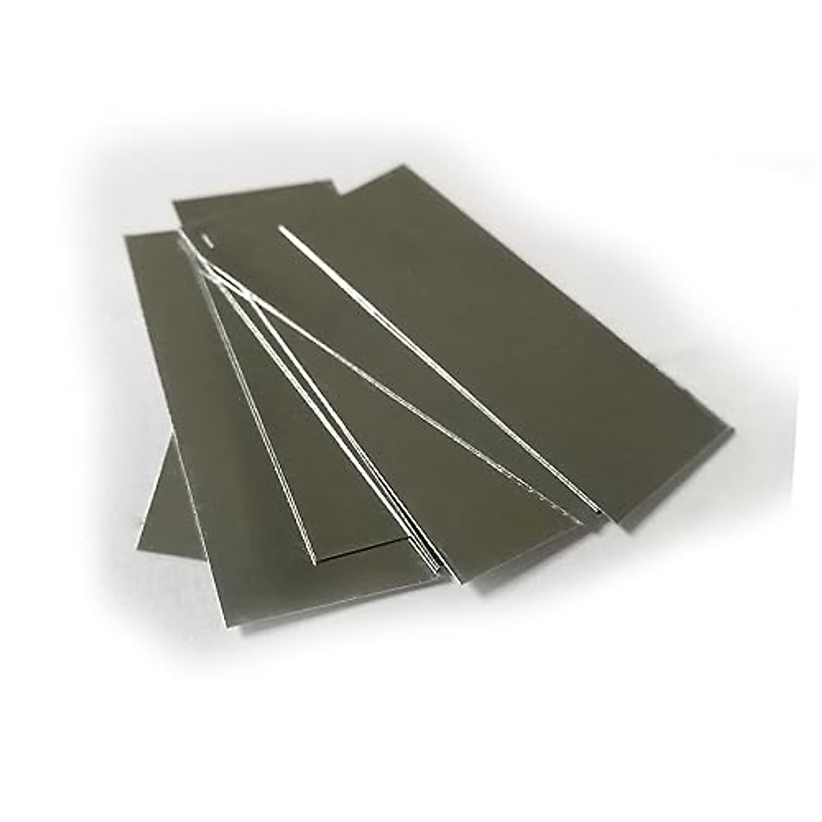 WOONEKY 2 Pcs Scientific Zinc Electrode Fruit Material Zinc Strips Battery Material Electrode Strip Fruit Electrode Plate Material Zinc Strip Material Zinc Electrodes Fruit Tester Silver