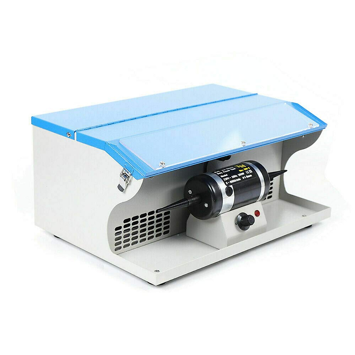 200W Polishing Buffing Machine,Desktop Jewelry Buffing Machine Dust Collector with Light ,110V 0-8000 Rpm/min Multifunction Bench Jewelry Rock Buffing Collector