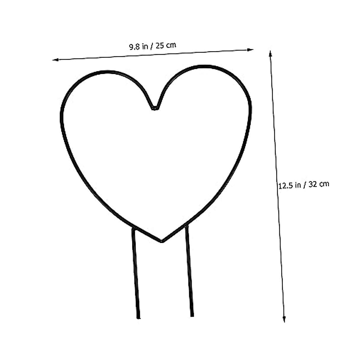 GANAZONO 2pcs Heart Shaped Flower Pot Stand Decorative Planters Mini Roses Mini Pots Iron Climbing Trelli Indoor Planters Climbing Rose Trellis Rack for Climbing Plant Vine Plant Stand Hoop