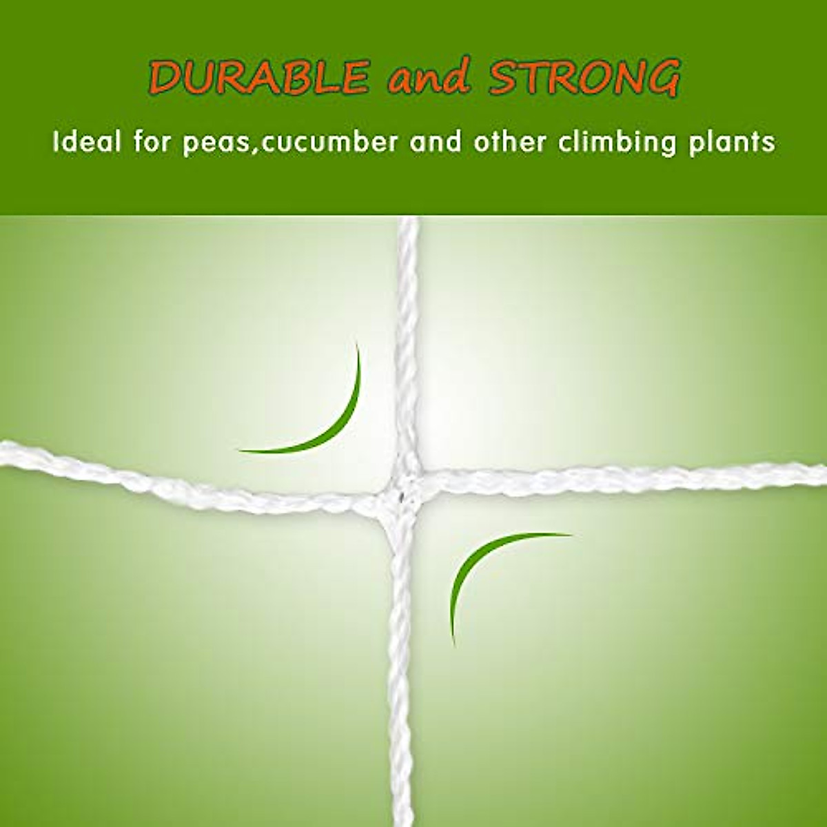 EAPFCT Trellis Netting 5x30ft 2 Pack Heavy-Duty Polyester Plant Support Trellis Net for Climbing Plants Garden Trellis Netting 6'' Mesh with Garden Ties