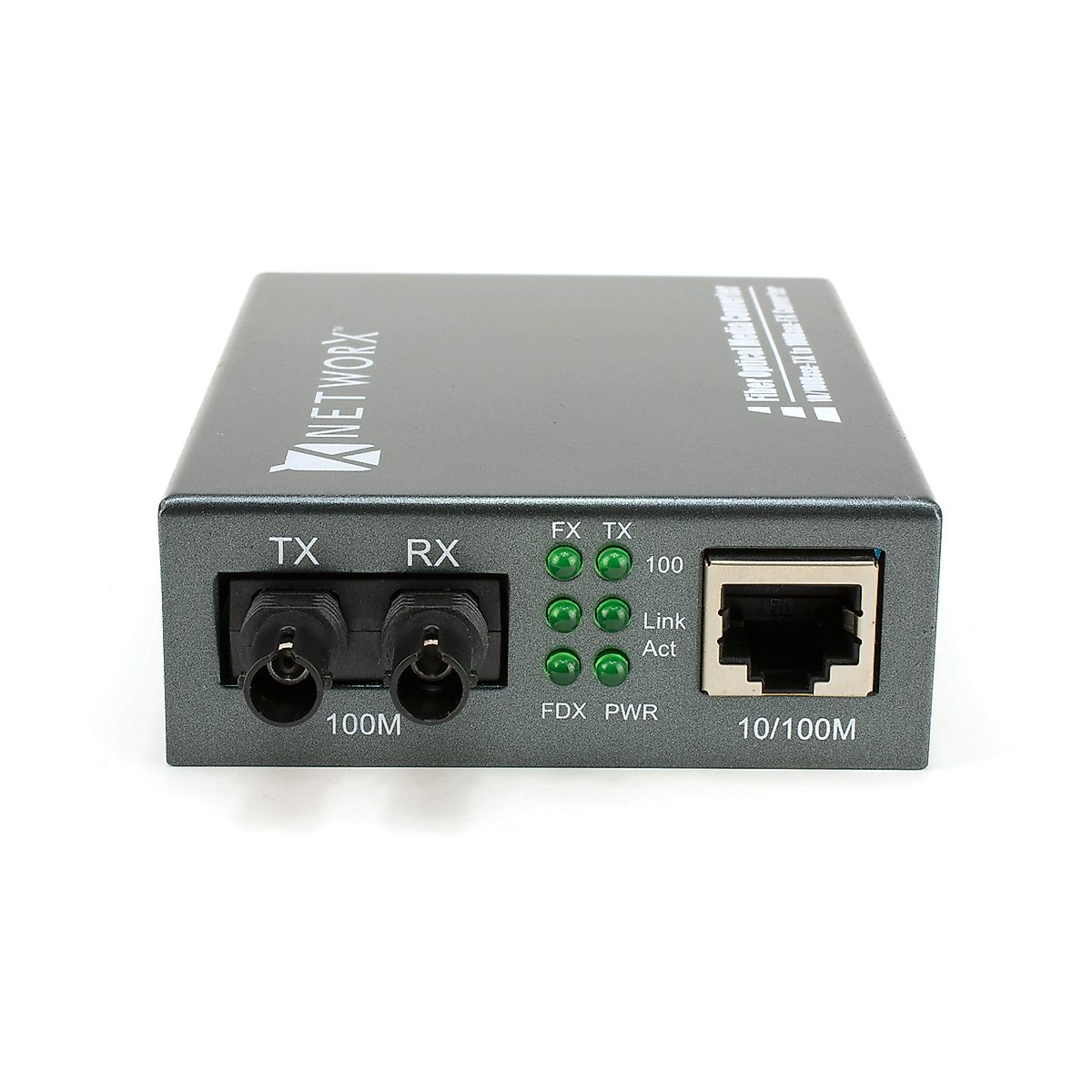 Networx® Fast Ethernet Fiber Media Converter - UTP to 100Base-FX - ST Multimode, 2km, ...