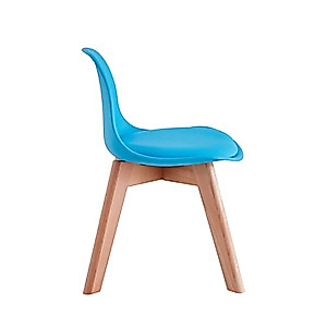 BB Chairs, Wooden Legs, PP Backed Cushions, Blue, Set of 2