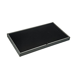 SE Black Cushioned and Flocked Jewelry Tray Insert - J37514F-PAD