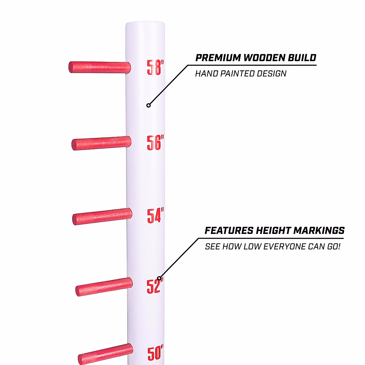 GoSports Get Low Limbo Premium Wooden Limbo Game, Sets up in Seconds - Fun for Kids & Adults