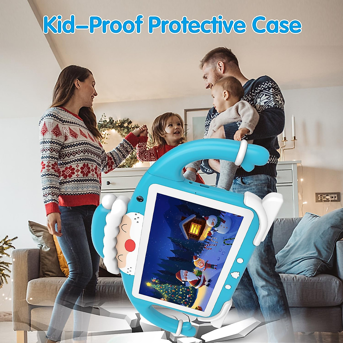 Okulaku ZIDS701 7-Inch Kids Tablet with 64GB Storage, Android 11.0, Dual Camera, Parental Controls, Netflix, Games, and Learning Apps - Blue